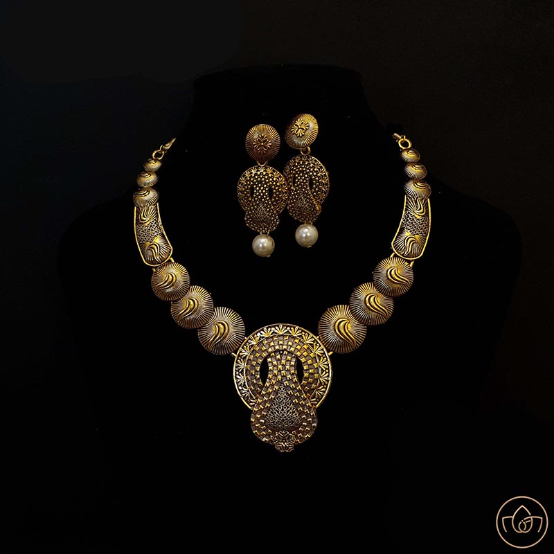 Oxidised Necklace Set - IndiFeels Australia